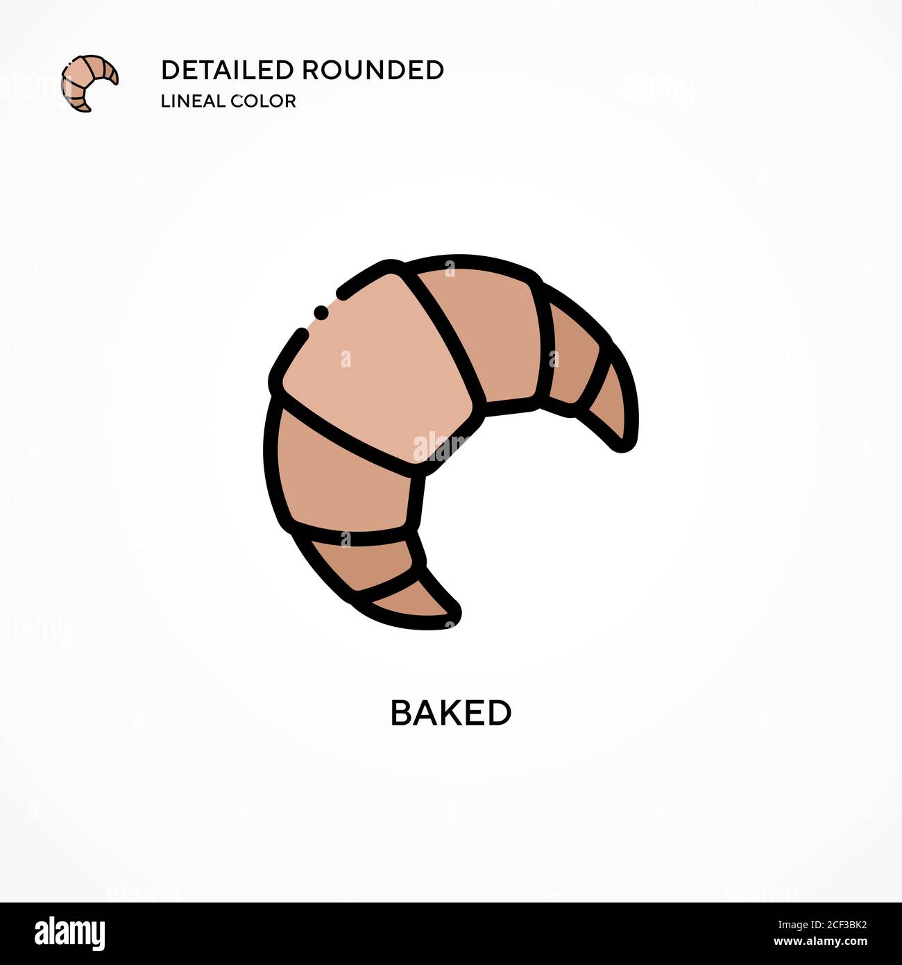 Baked vector icon. Modern vector illustration concepts. Easy to edit ...