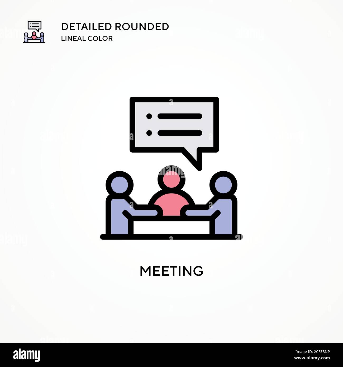 Meeting vector icon. Modern vector illustration concepts. Easy to edit ...