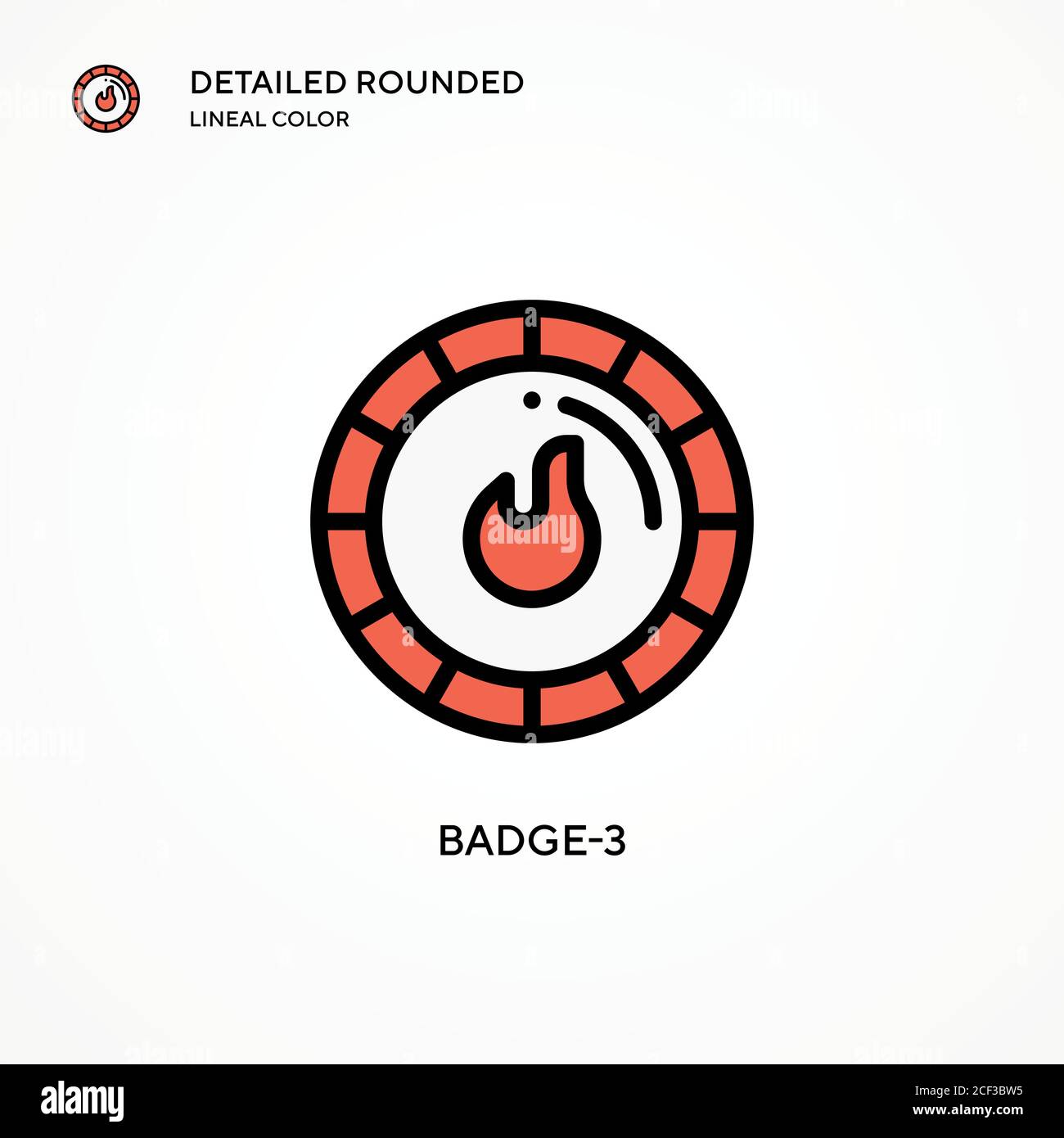 Badge-3 vector icon. Modern vector illustration concepts. Easy to edit ...