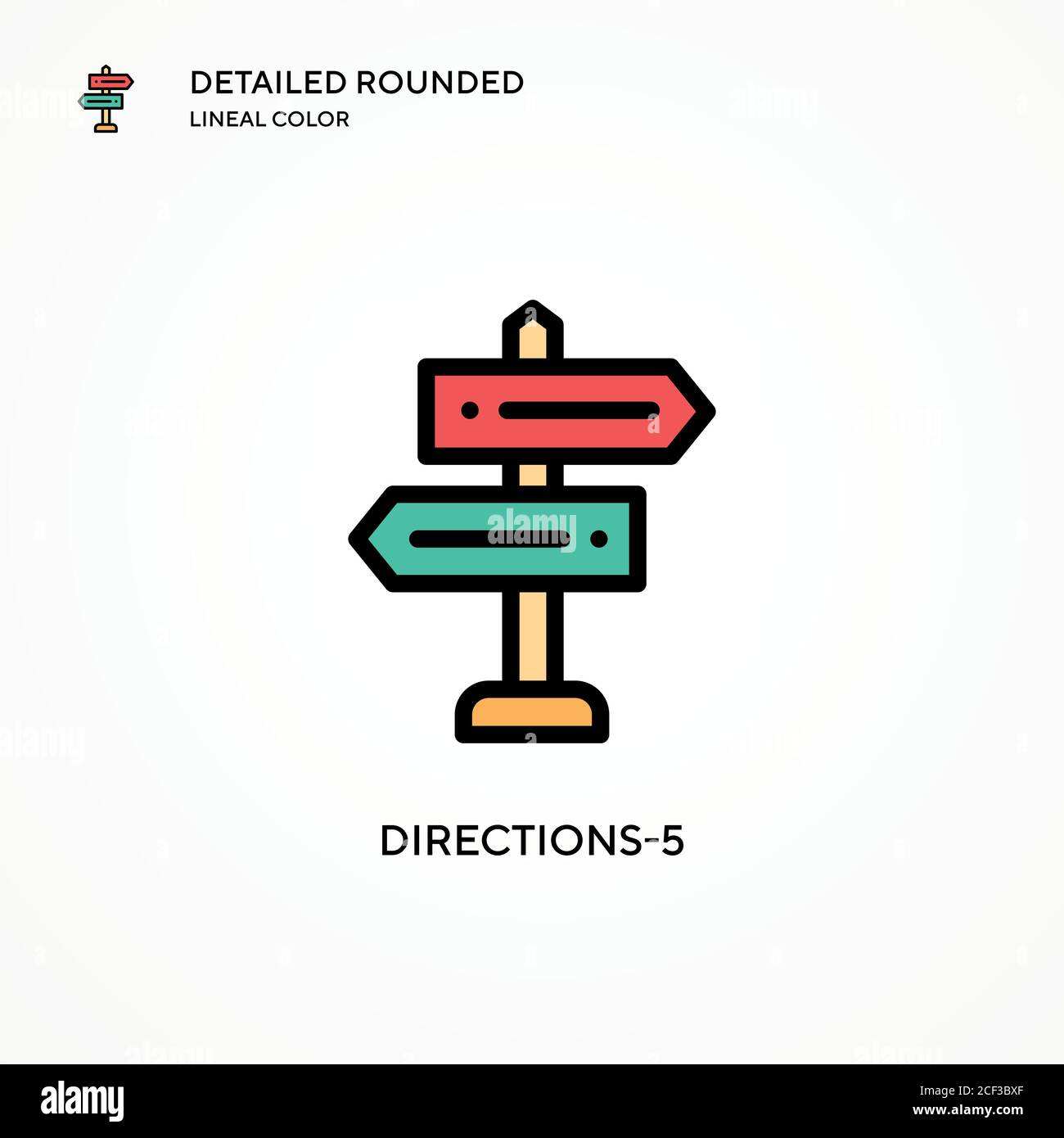 Directions-5 vector icon. Modern vector illustration concepts. Easy to ...