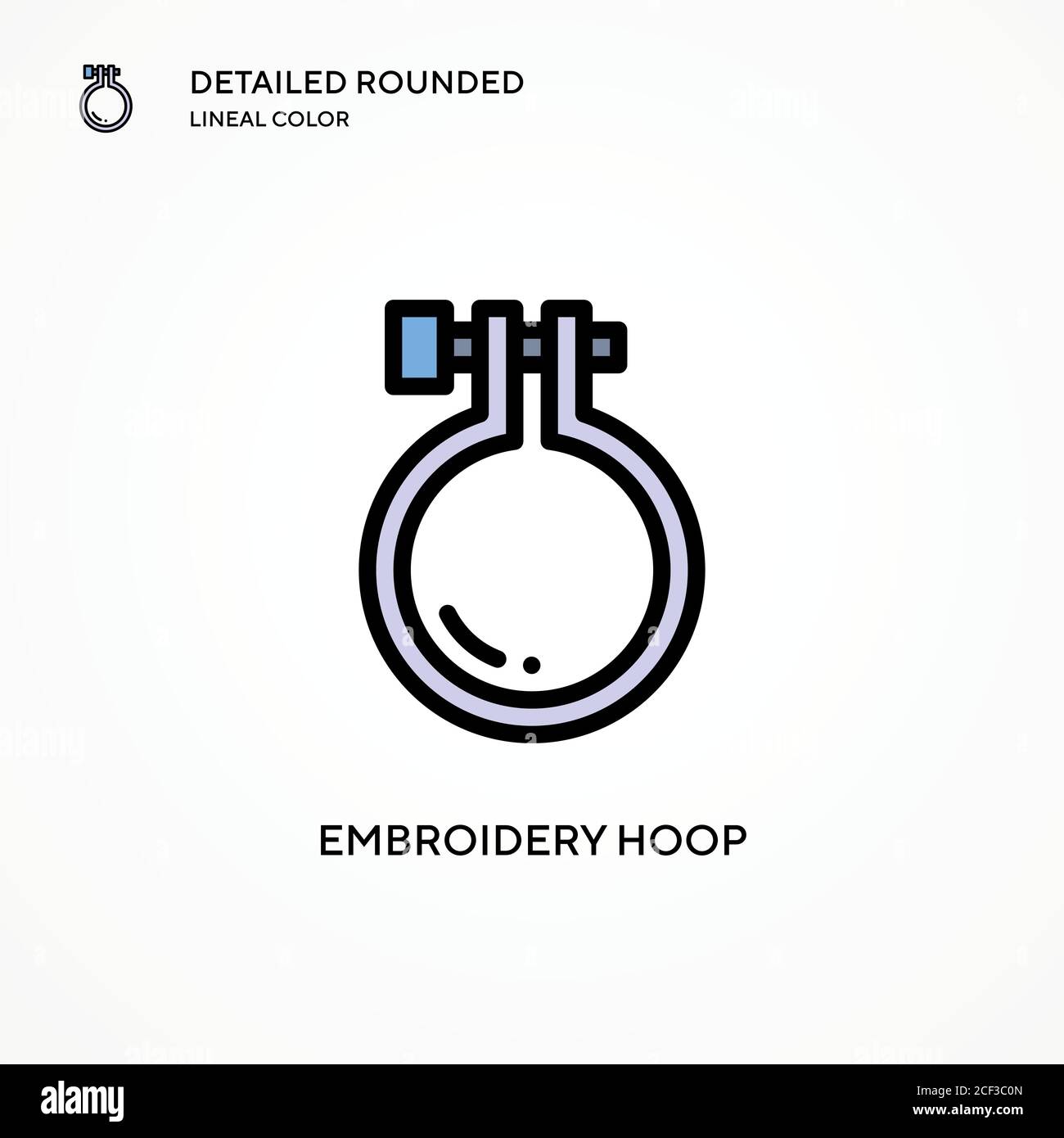 Embroidery hoop vector icon. Modern vector illustration concepts. Easy ...