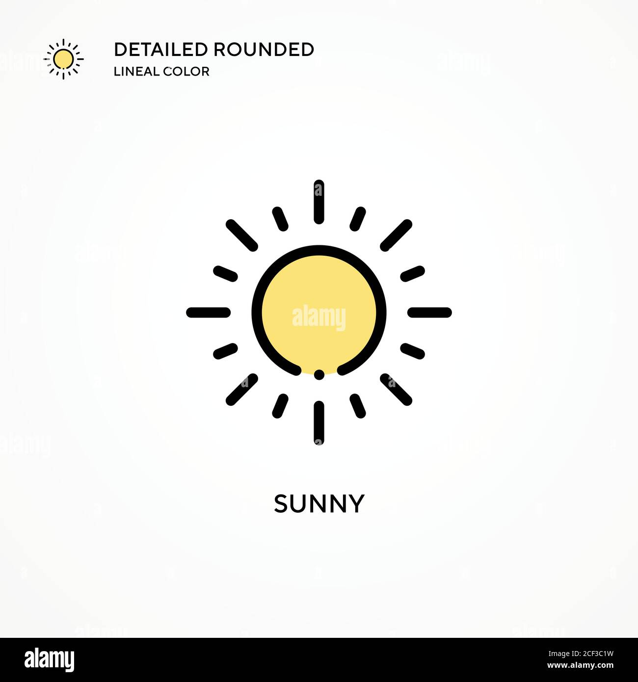 Sunny vector icon. Modern vector illustration concepts. Easy to edit ...