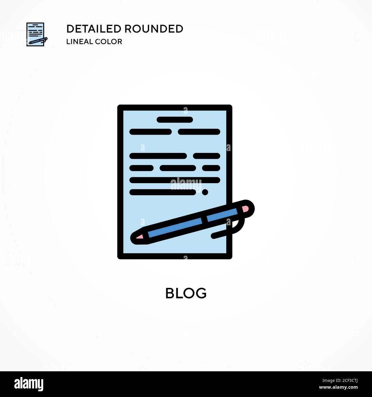 Blog vector icon. Modern vector illustration concepts. Easy to edit and ...