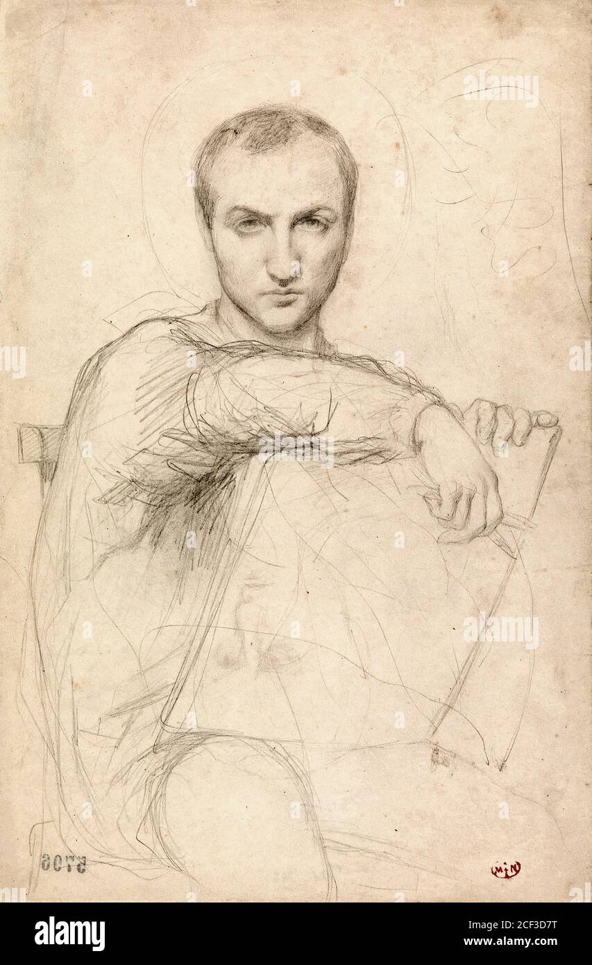 Delaunay Jules Elie - Self Portrait 1 as St Luke - French School - 19th ...