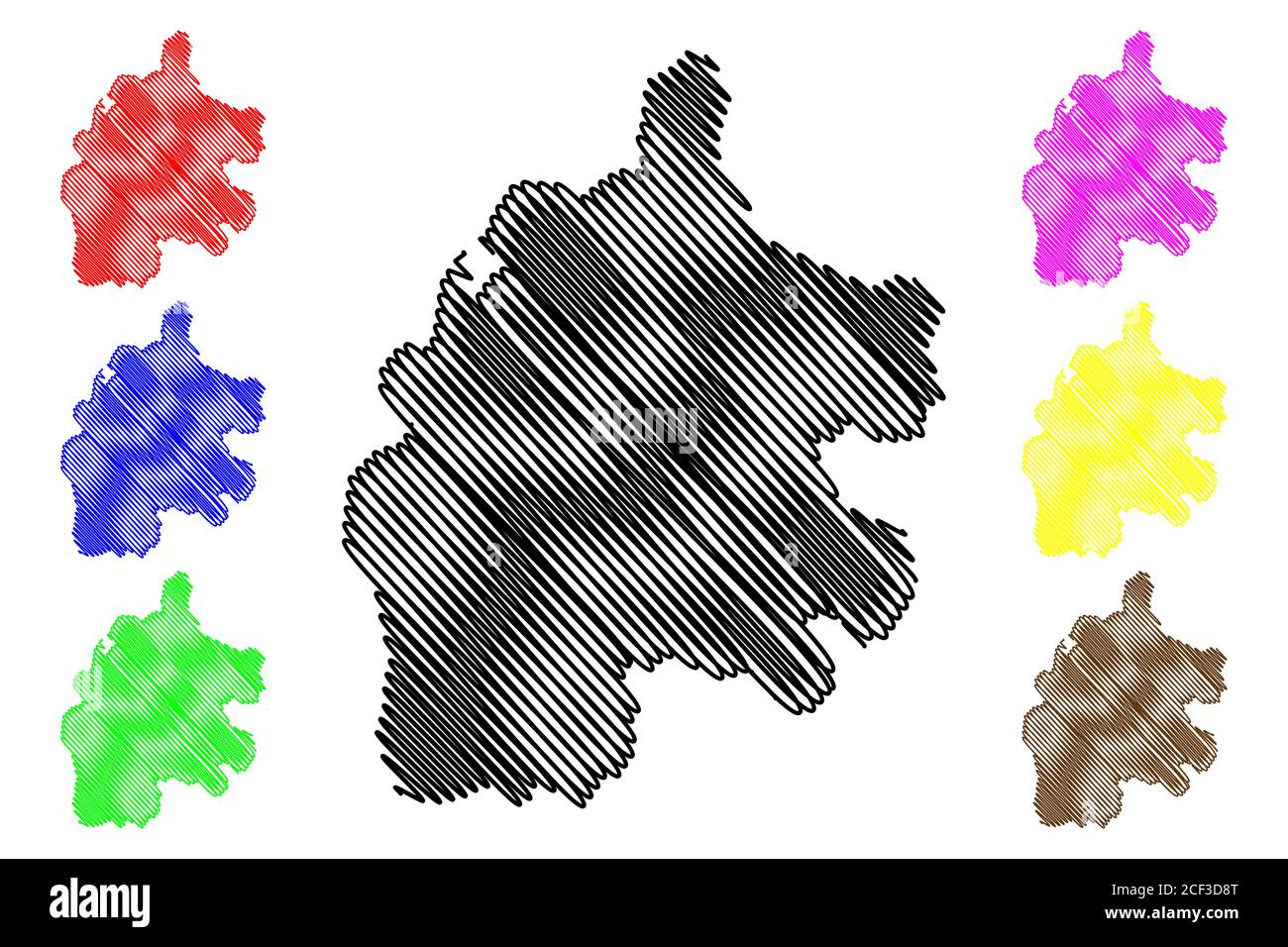 Meerut City (Republic of India, Uttar Pradesh State) map vector ...