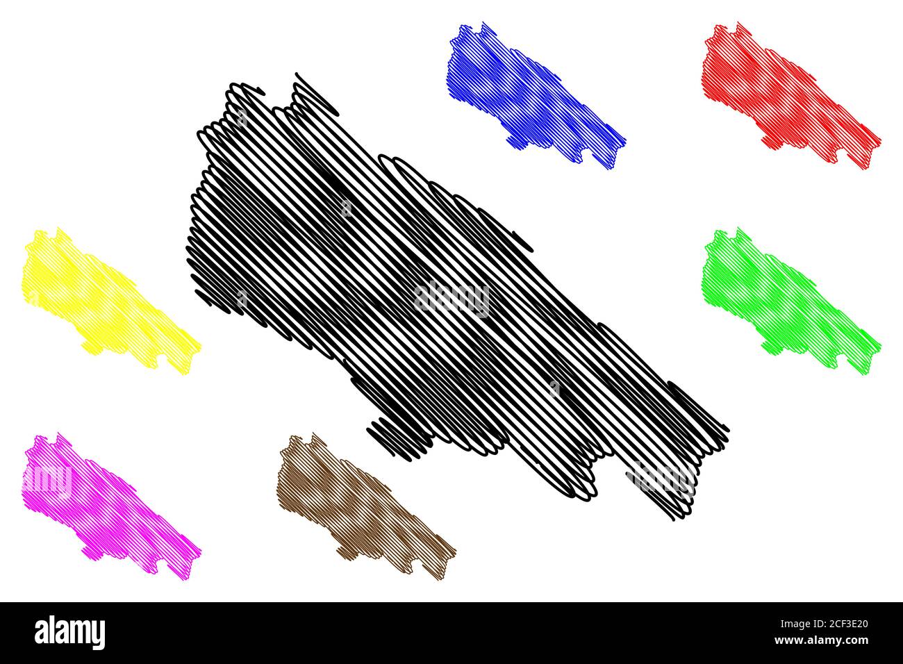 Kanpur City (Republic of India, Uttar Pradesh State) map vector ...