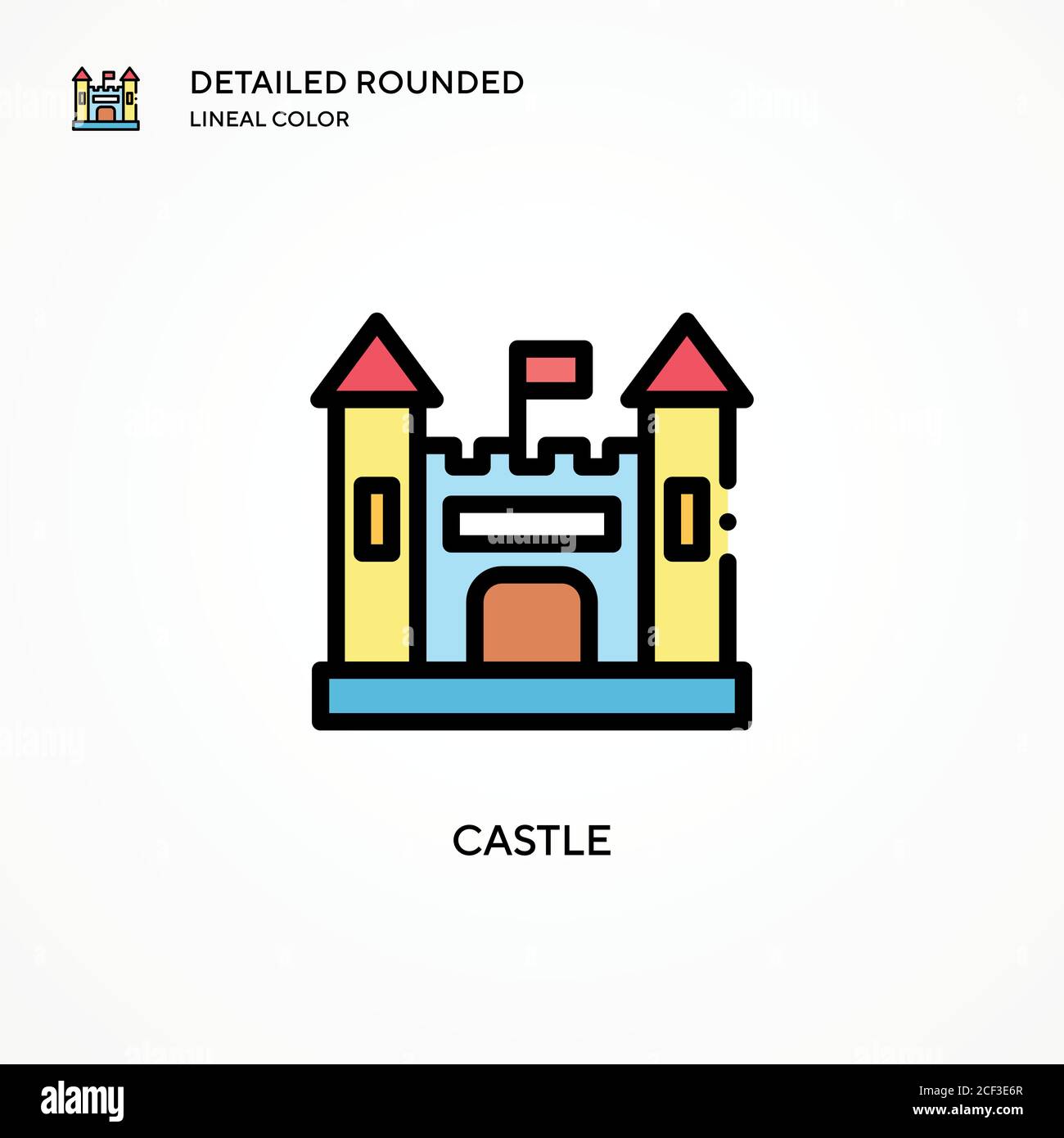 Castle vector icon. Modern vector illustration concepts. Easy to edit ...