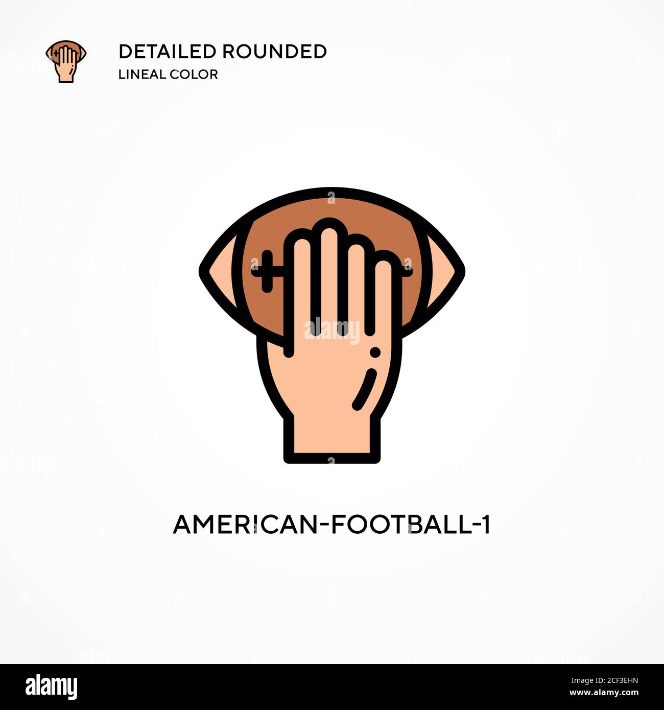 American-football-1 vector icon. Modern vector illustration concepts ...