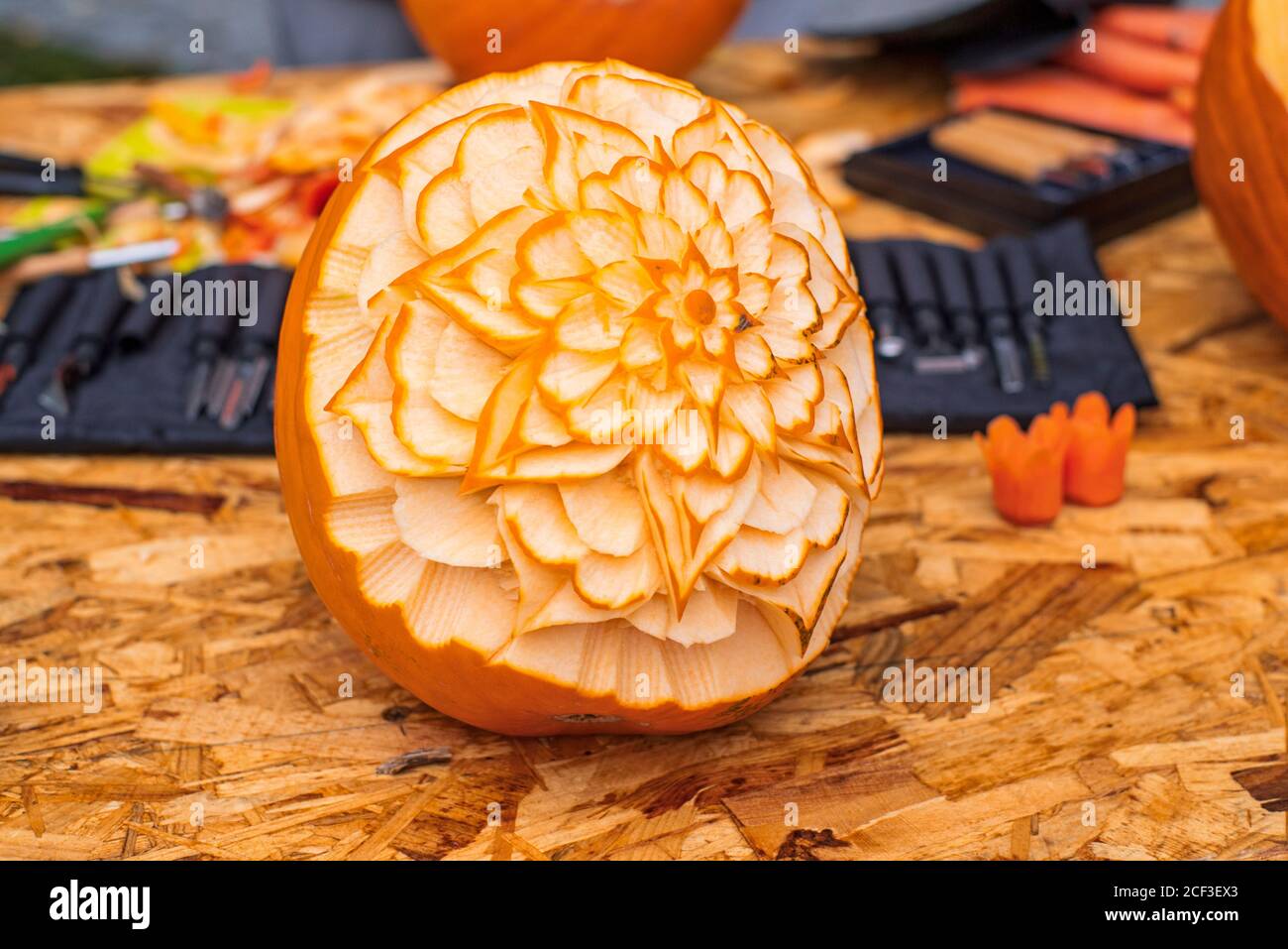 Halloween carved pumpkin figures.Halloween pumpkin Stock Photo - Alamy