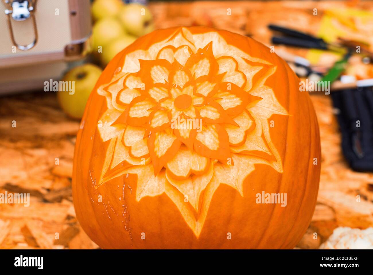 Halloween carved pumpkin figures.Halloween pumpkin Stock Photo - Alamy