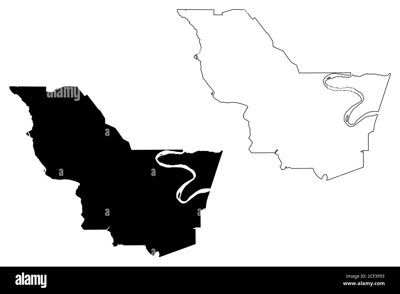 Iberville parish map Black and White Stock Photos & Images - Alamy