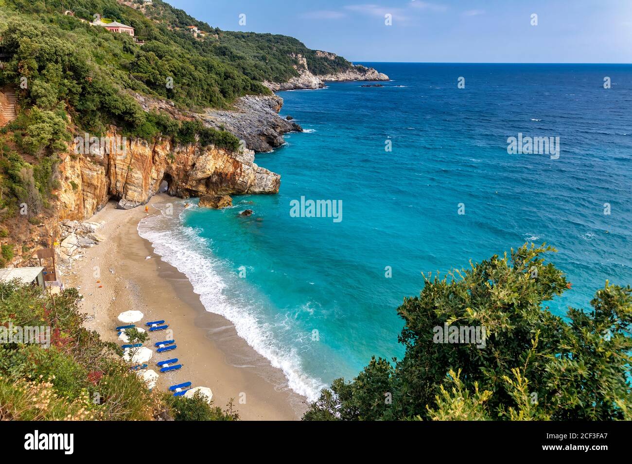 Beach mylopotamos pilio greece mediterranean hi-res stock photography ...