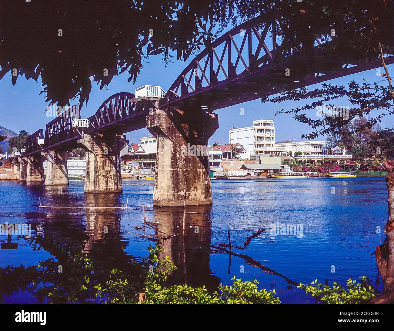Thailand, Kanchanaburi. This is the infamous Bridge on the River Kwai ...