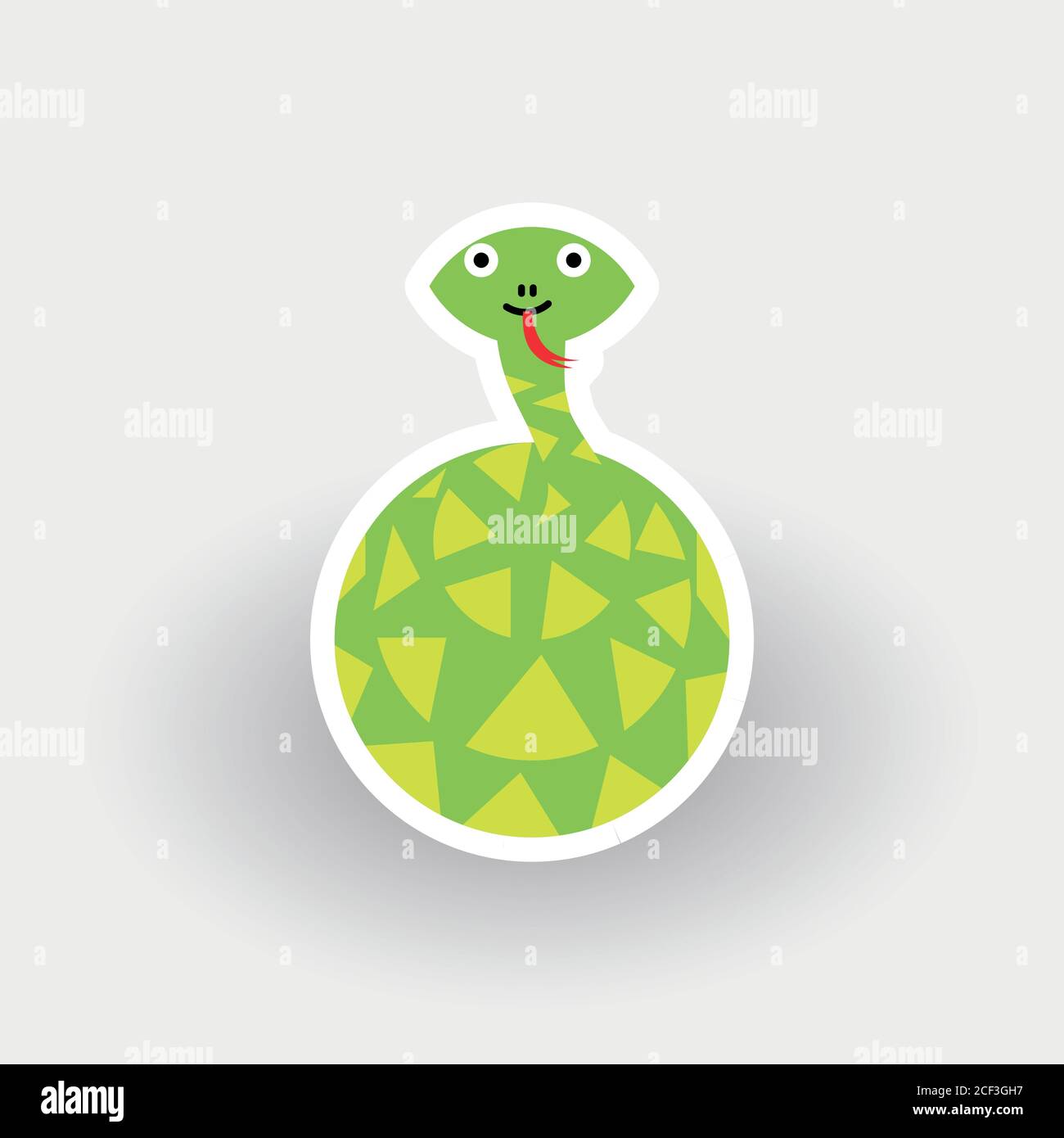 Happy Anaconda - funny cartoon animal. Children character. Simple ...