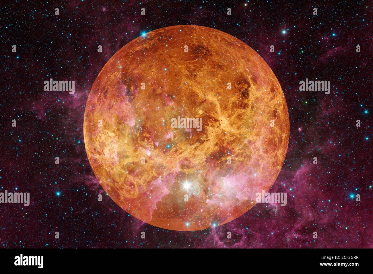Planet Venus. Solar system. Cosmos art. Elements of this image ...