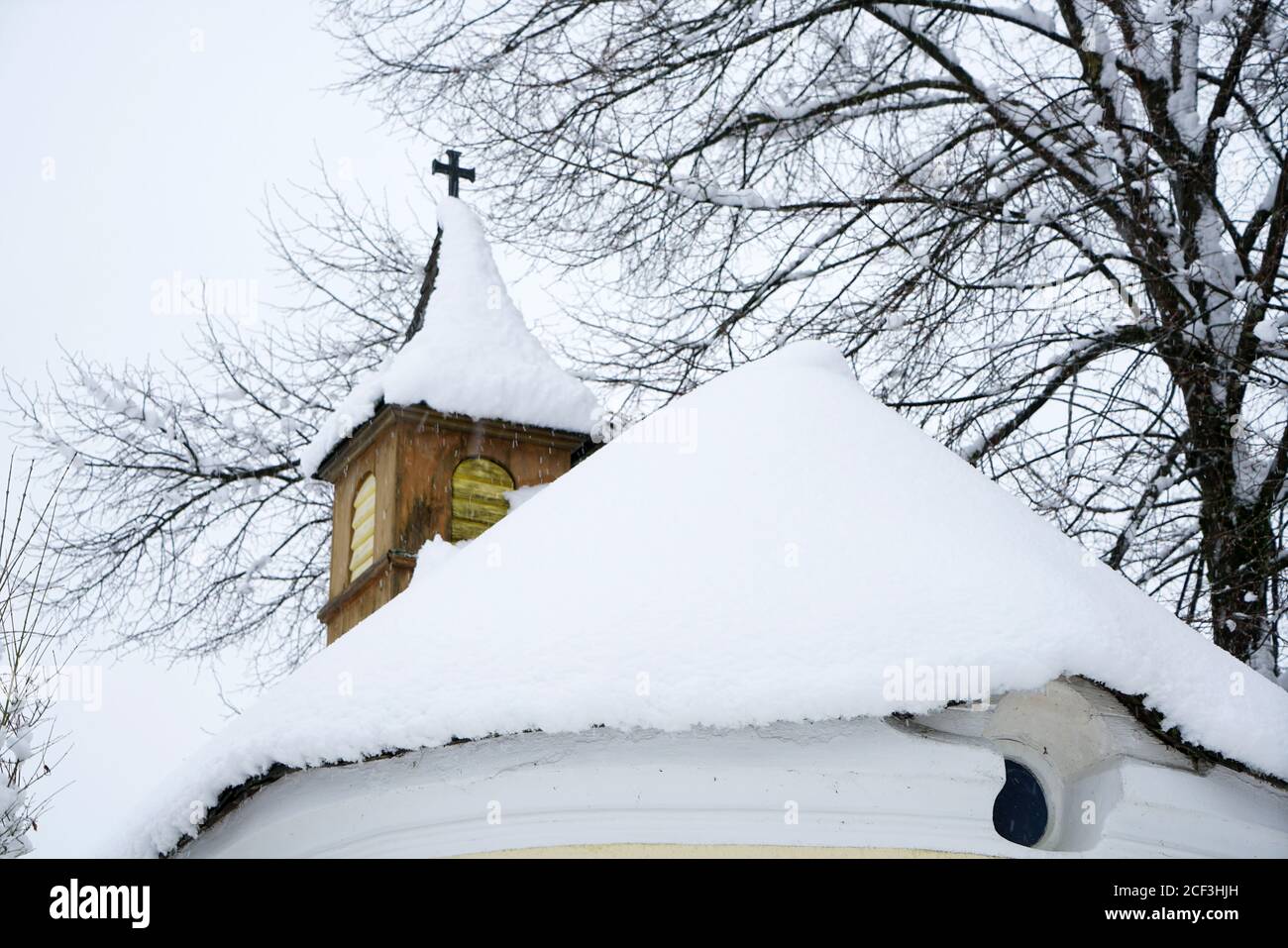 Mesmerizing scenery of winter with lots of snow in Bavaria Stock Photo ...