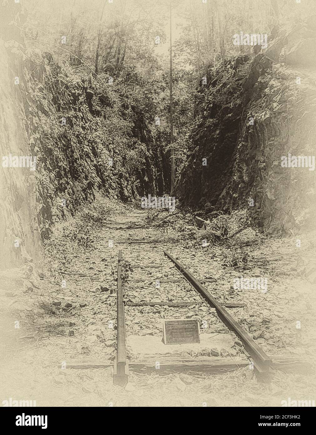 Thailand, Kanchanaburi. This is the Kanyu Cutting known as Hellfire ...