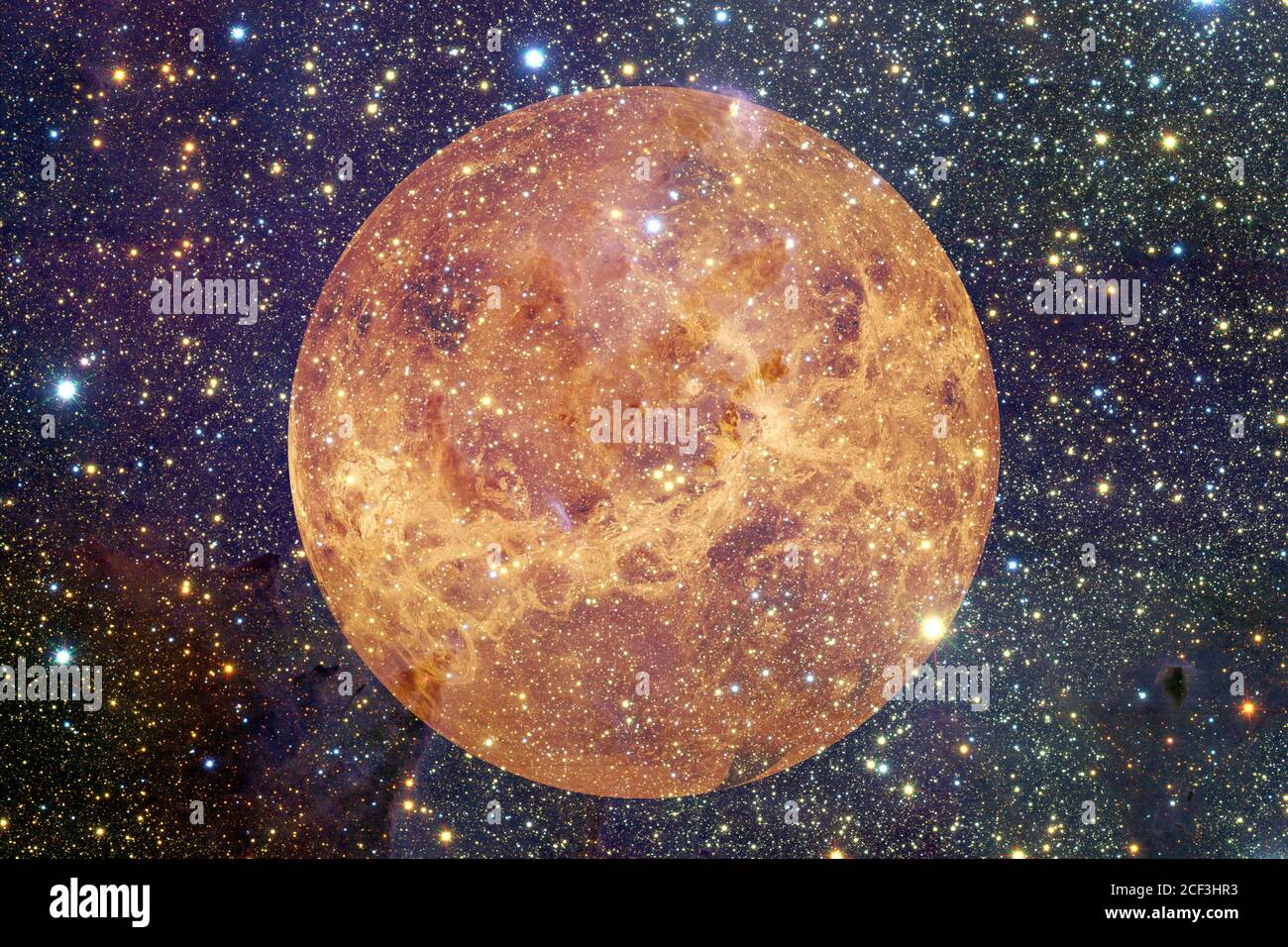 Planet Venus. Solar system. Cosmos art. Elements of this image ...