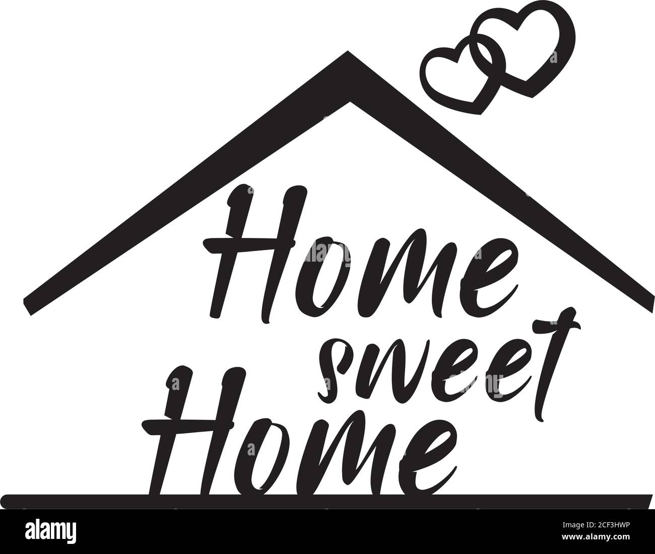 Real Estate logo and HOME SWEET HOME. Vector outline Icon Stock Vector ...