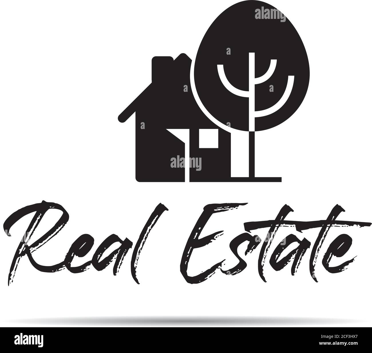Real Estate logo, Home FOR RENT. Vector outline Icon Stock Vector Image ...