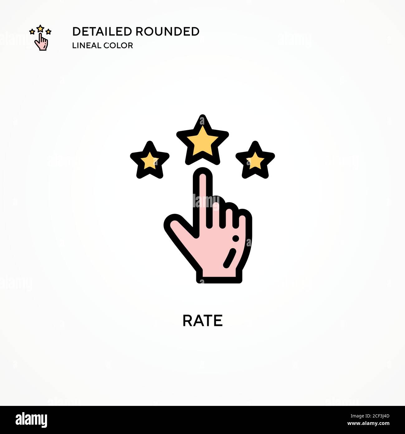 Rate vector icon. Modern vector illustration concepts. Easy to edit and ...