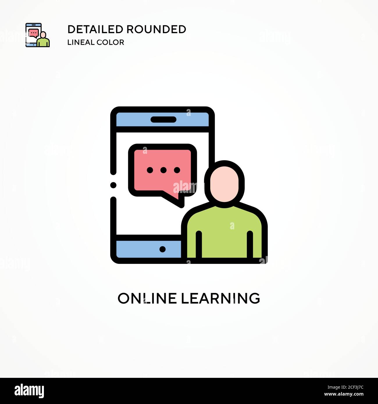 Online learning vector icon. Modern vector illustration concepts. Easy ...