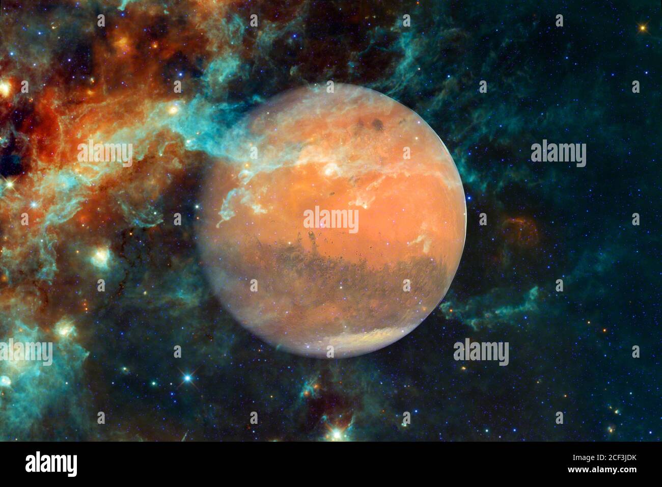 Planet Mars. Solar system. Cosmos art. Elements of this image furnished ...