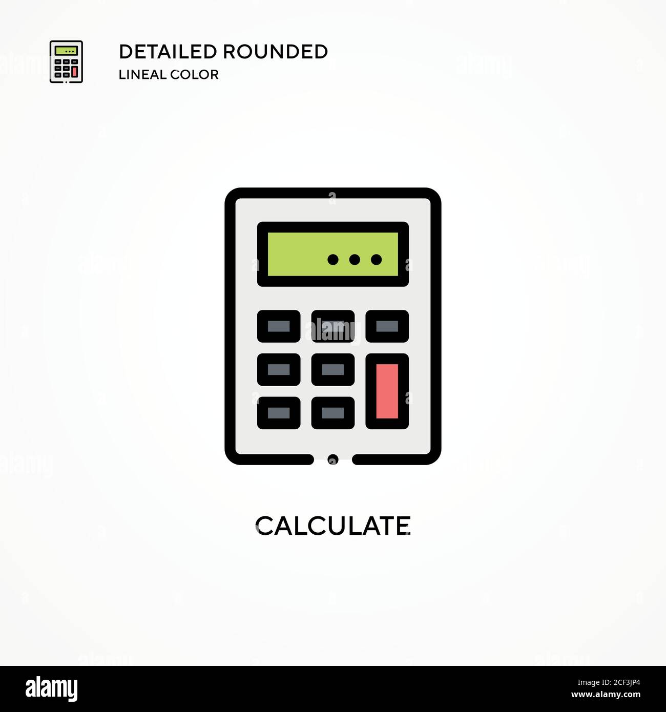 Calculate vector icon. Modern vector illustration concepts. Easy to ...