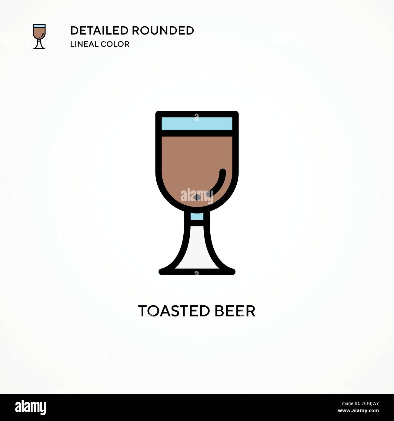 Toasted beer vector icon. Modern vector illustration concepts. Easy to ...