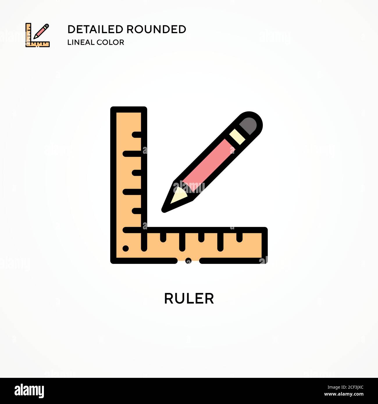 Ruler vector icon. Modern vector illustration concepts. Easy to edit ...