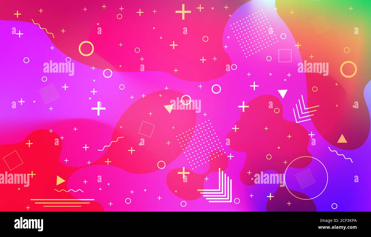 Abstract Modern Graphic Element Dynamical Colored Forms And Waves Gradient Abstract Banner