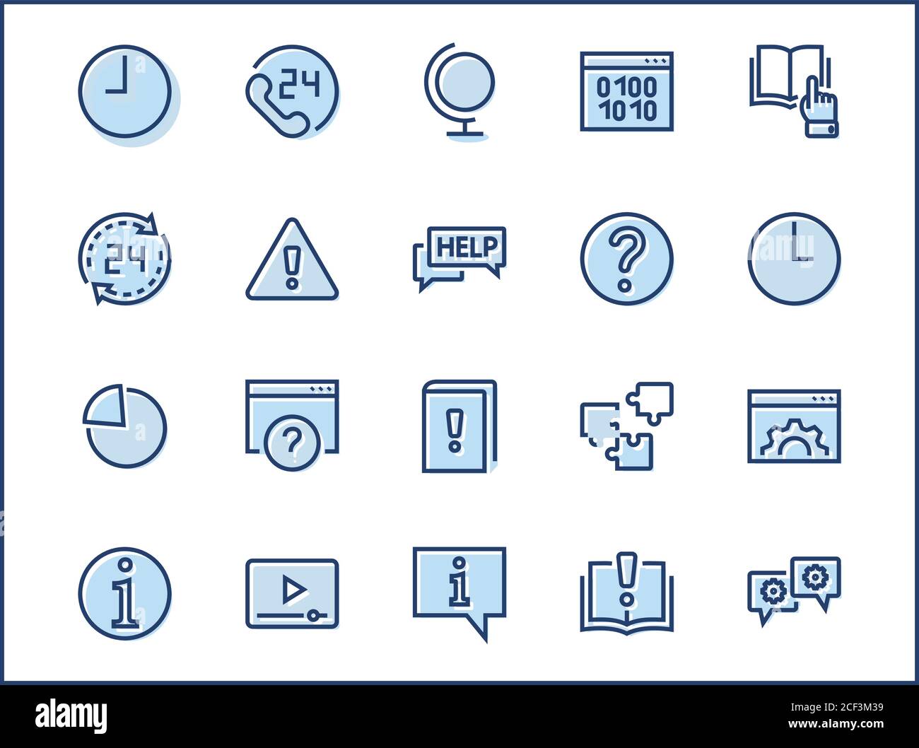 Set of Help And Support Vector Line Icons. Contains such Icons as ...