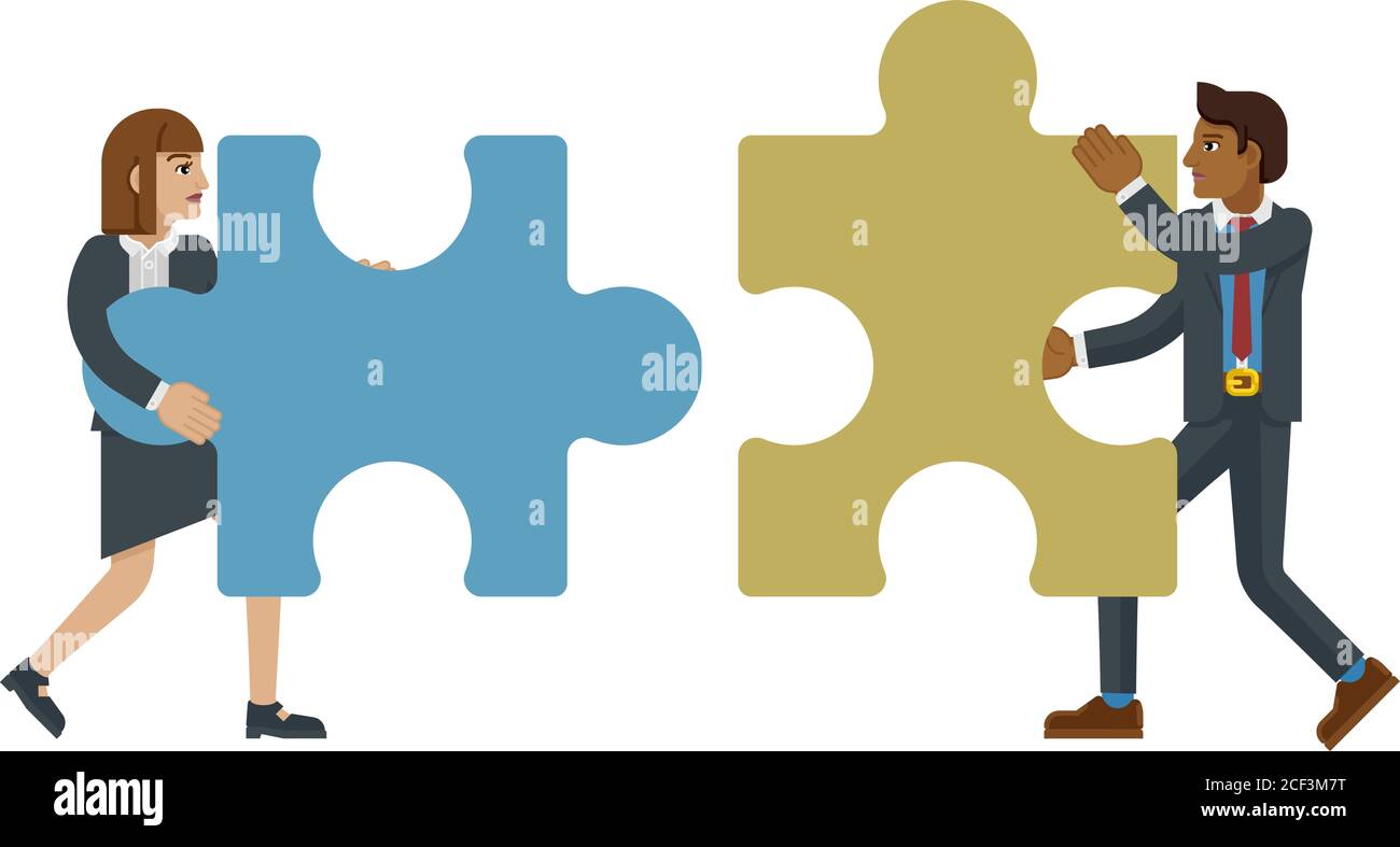 Flat cartoon characters team Cut Out Stock Images & Pictures - Alamy