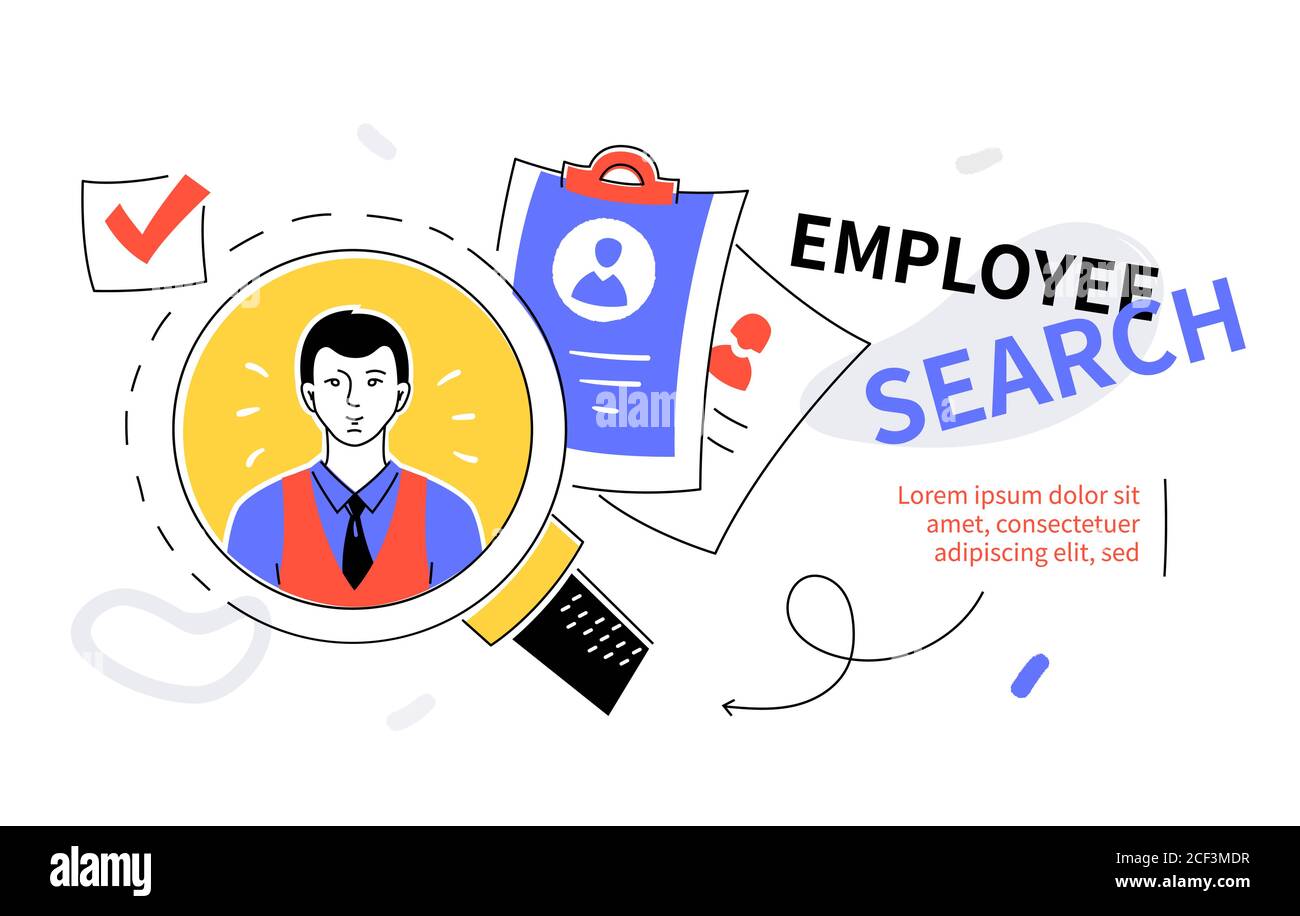 Employee outline design Stock Vector Images - Alamy