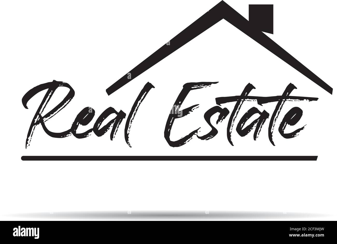Real Estate logo, Home FOR RENT. Vector outline Icon Stock Vector Image ...