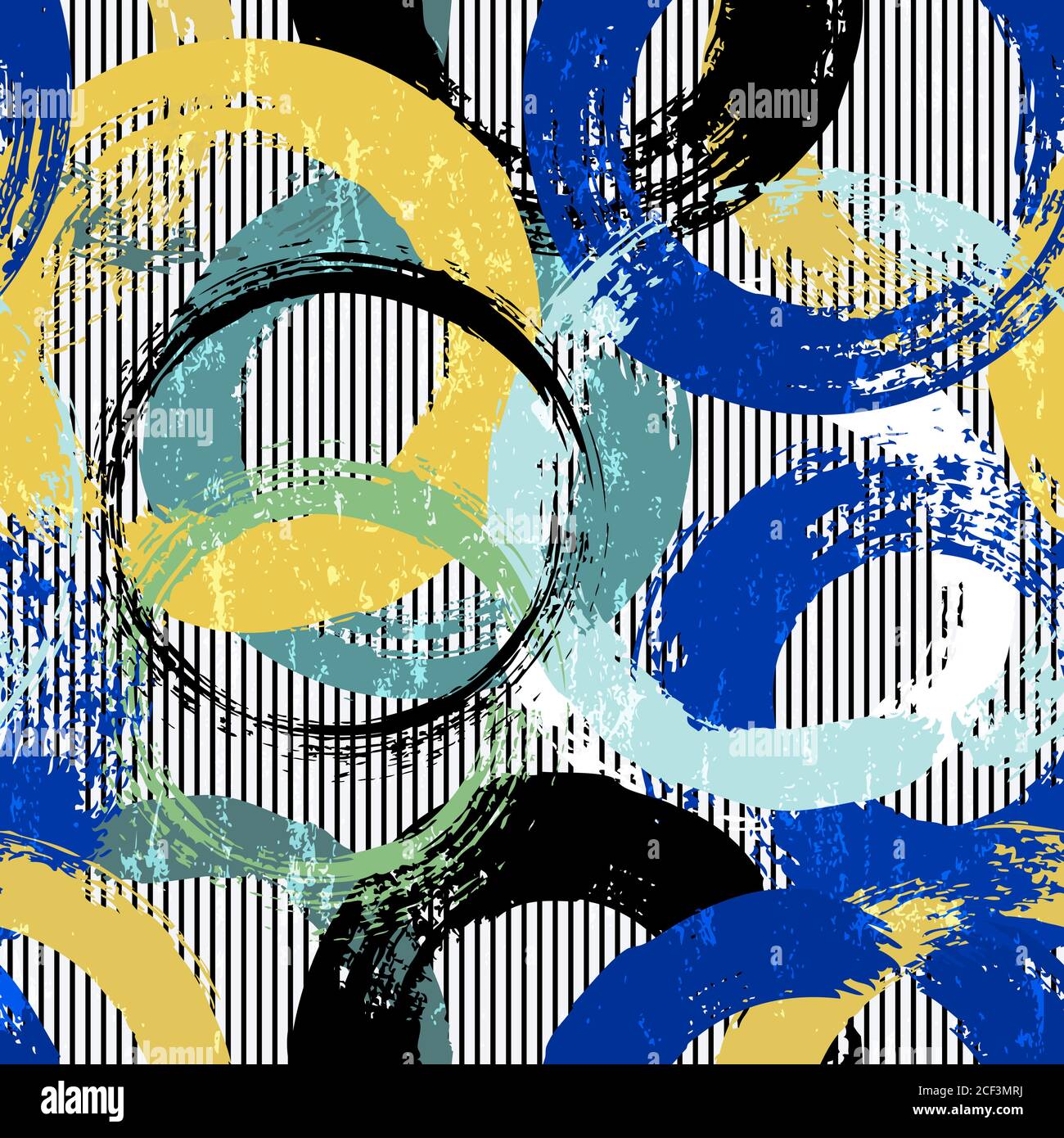 Circles and stripes fabric pattern Stock Vector Images - Alamy