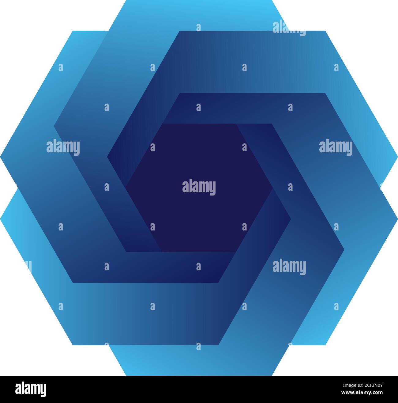 Geometric logo design, vector illustration, shades of blue Stock Vector ...