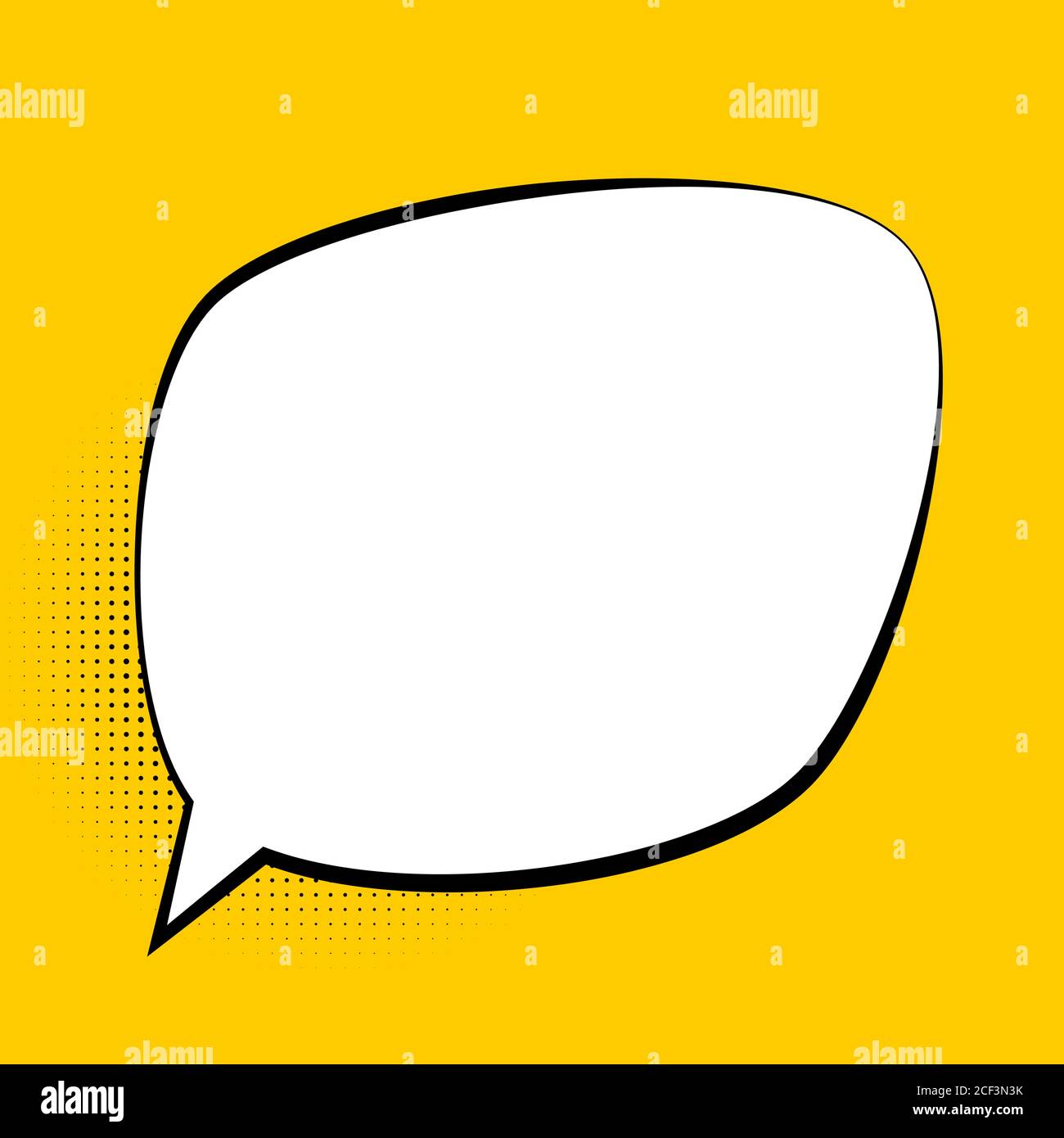 Speech Bubble in Pop Art Style. Vector Illustration Stock Vector Image ...