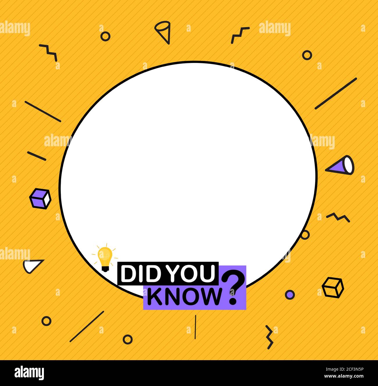 Did you know label sticker with speech bubble. Vector Illustration ...