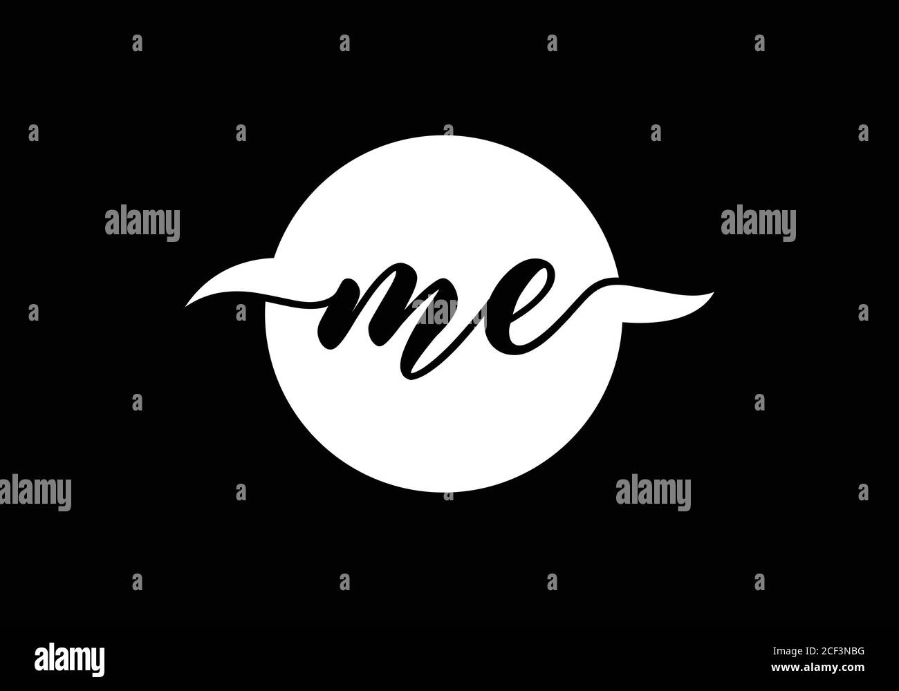 M E letter sign symbol. Initial Letter M E Logo Design Vector Template ...