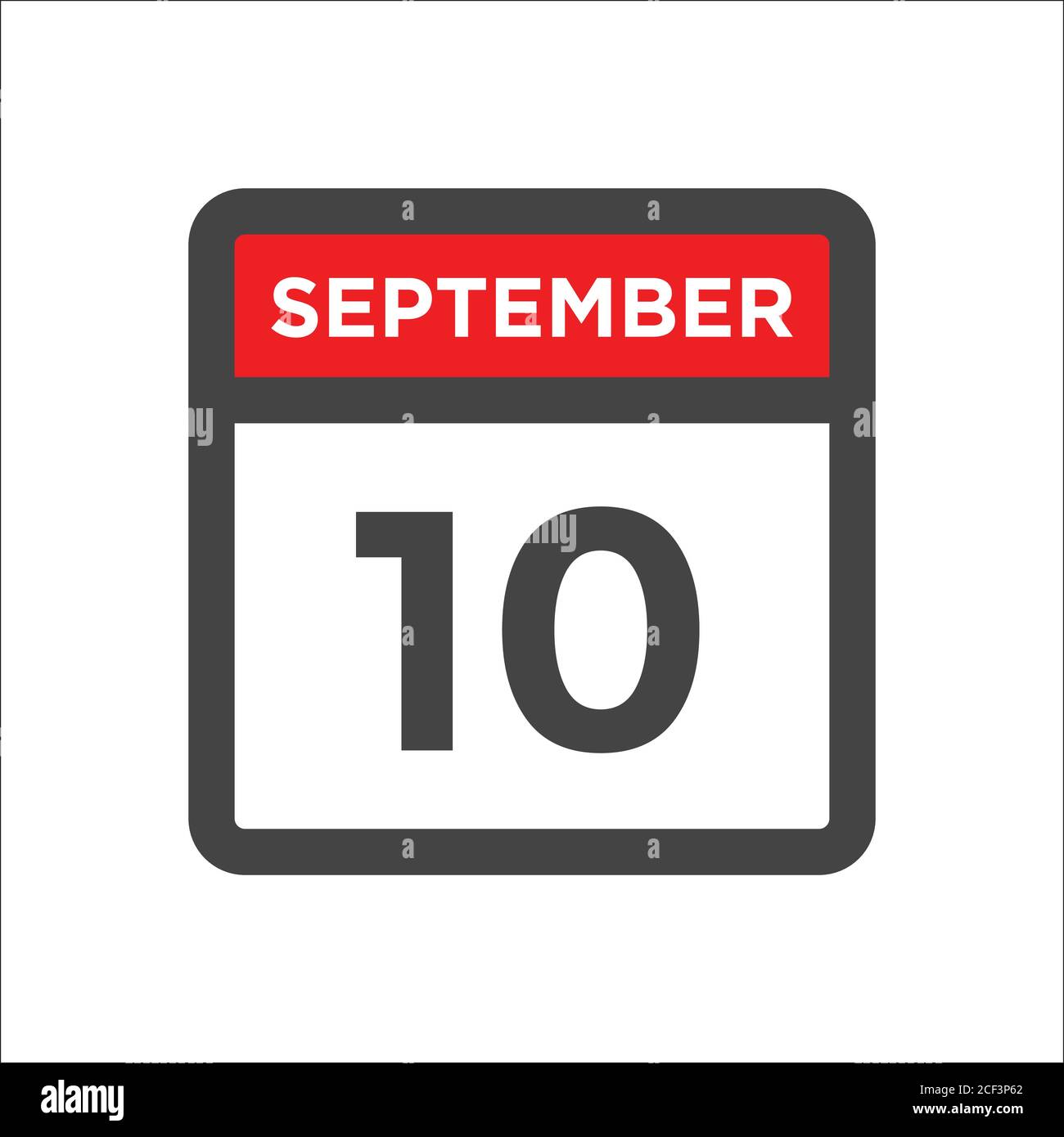 September 10 calendar icon with day & month Stock Vector Image & Art ...