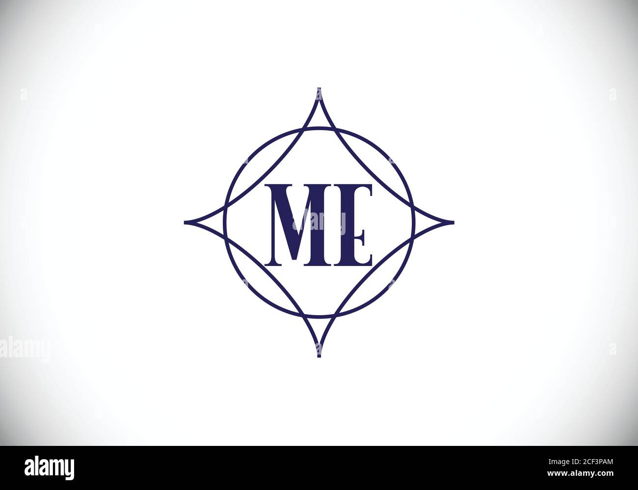 M E letter sign symbol. Initial Letter M E Logo Design Vector Template ...