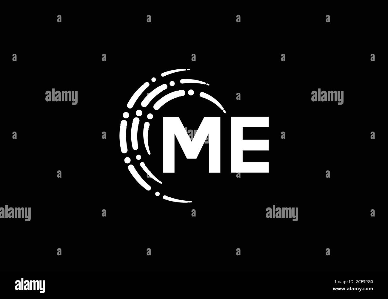 M E letter sign symbol. Initial Letter M E Logo Design Vector Template ...