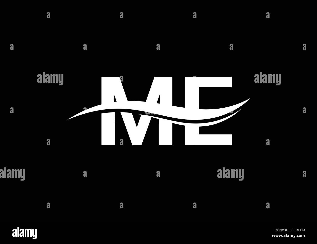 M E letter sign symbol. Initial Letter M E Logo Design Vector Template ...