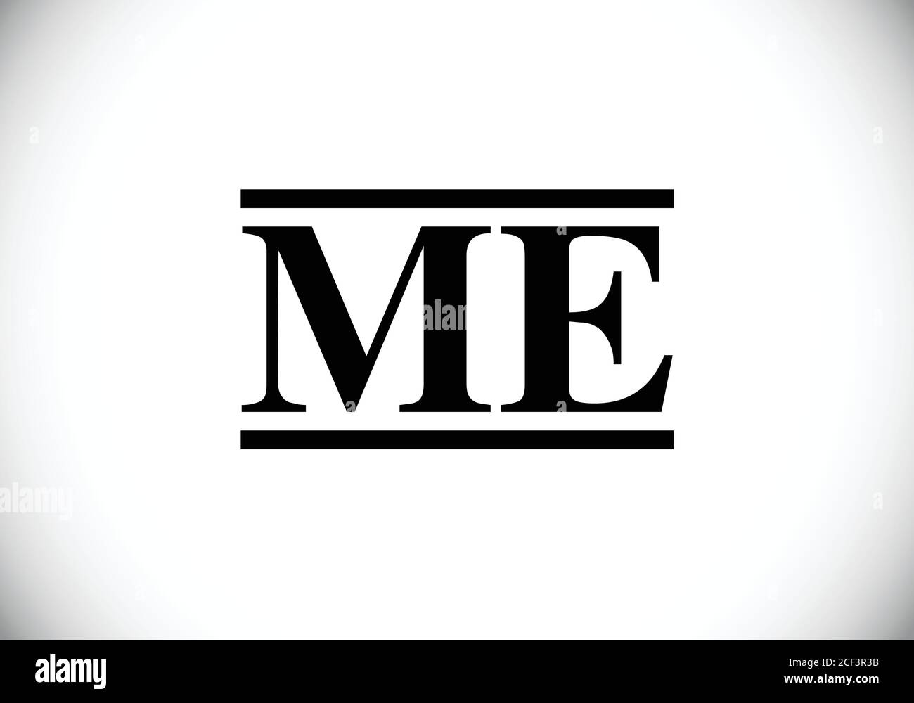 M E letter sign symbol. Initial Letter M E Logo Design Vector Template ...