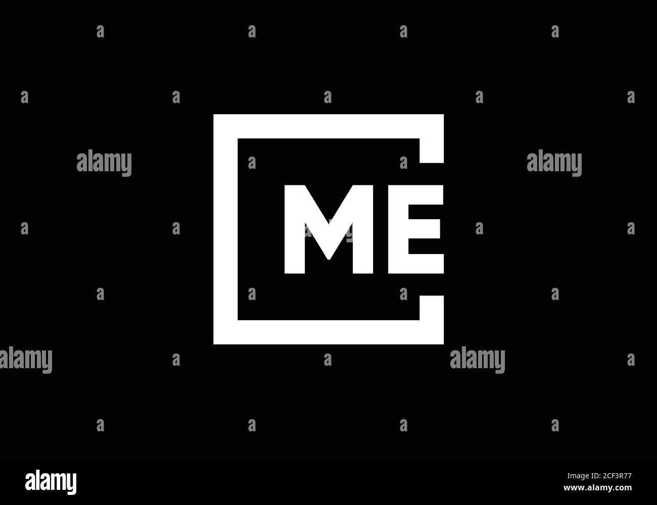 M E letter sign symbol. Initial Letter M E Logo Design Vector Template ...