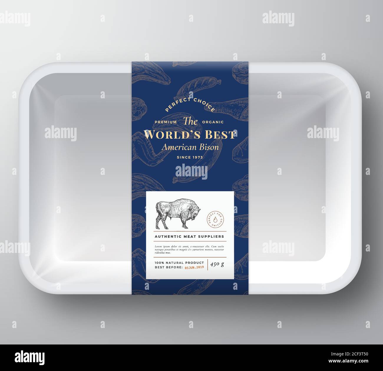 Worlds Best Bison Abstract Vector Plastic Tray Container Cover. Premium ...