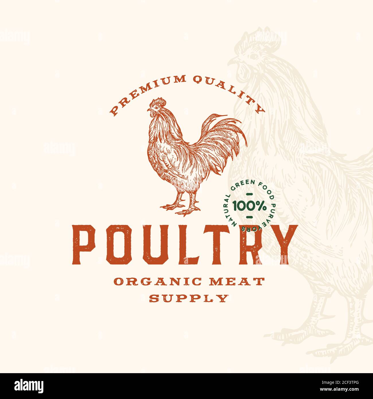 Premium Quality Poultry Abstract Vector Sign, Symbol or Logo Template ...