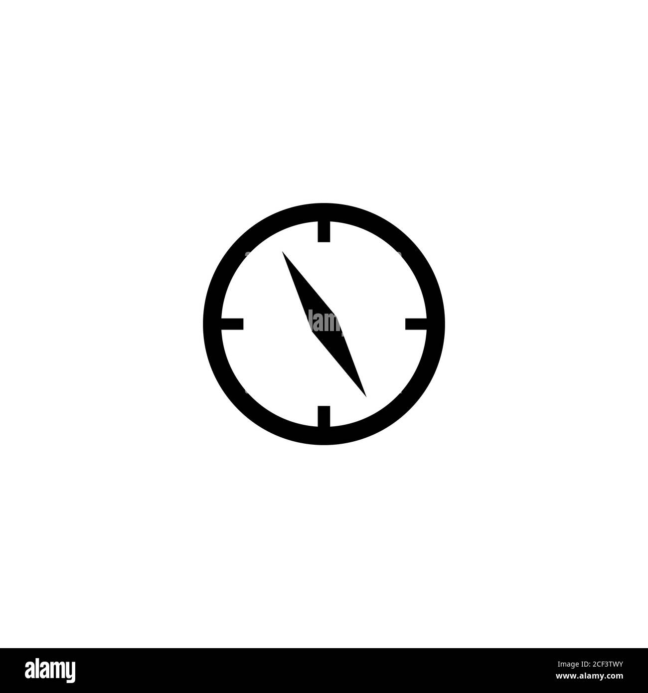 flat black compass icon isolated on white. compass traveler sign ...