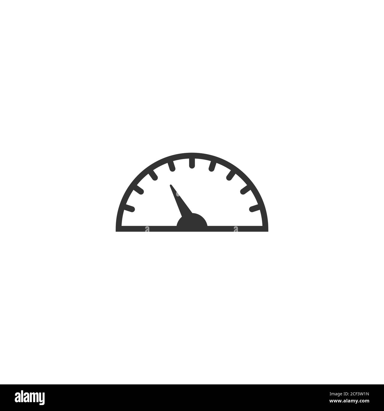Black tachometer, speedometer line icon isolated on white. Performance ...